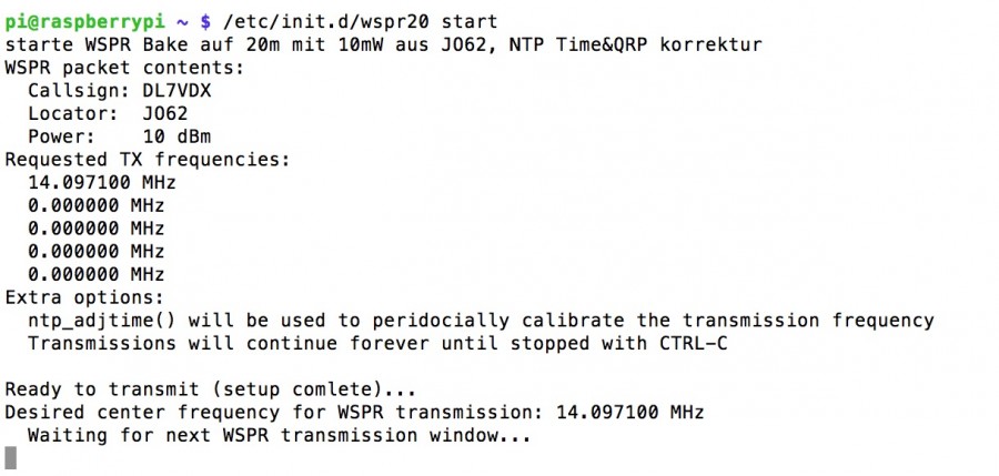 WSPR mit einem Raspberry PI, ganz ohne klassischen Sender » dl7vdx.com